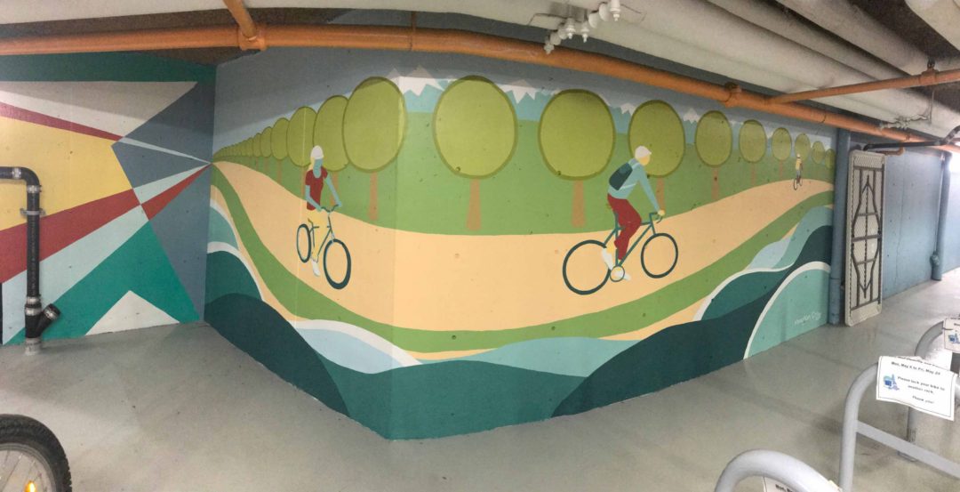 Visual Arts student expands campus cycling mural | Fine Arts Research